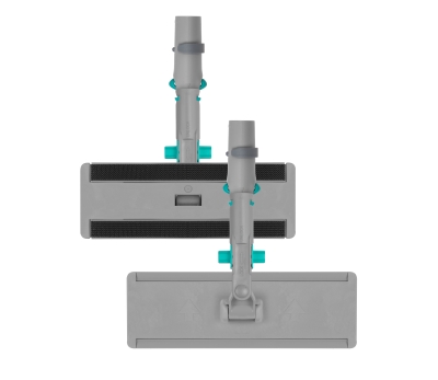 Rectangular flat mop Microblue with strap tape system | TTS Cleaning