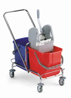 Chromed trolleys with wringer | TTS Cleaning