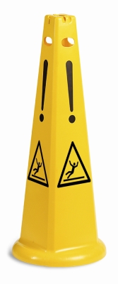 3 sided floor sign - Message: "CLEANING IN PROGRESS" | TTS Cleaning